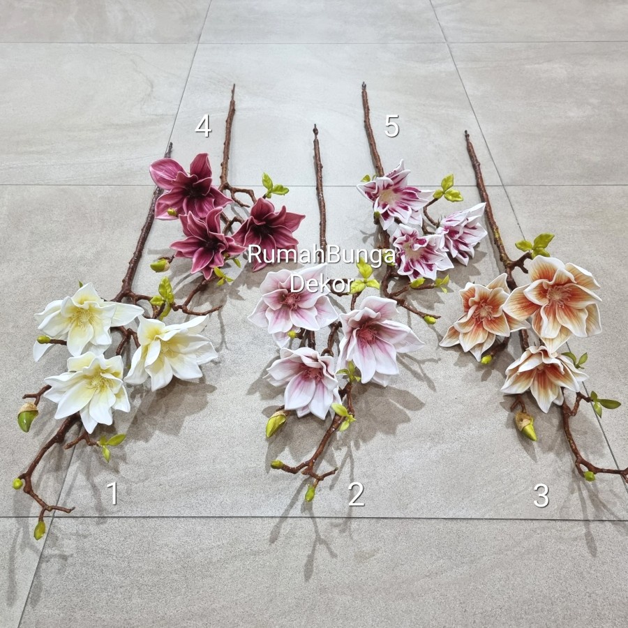 Jual Bunga Magnolia Ranting Artificial ( Ada 5 Warna ) | Shopee Indonesia