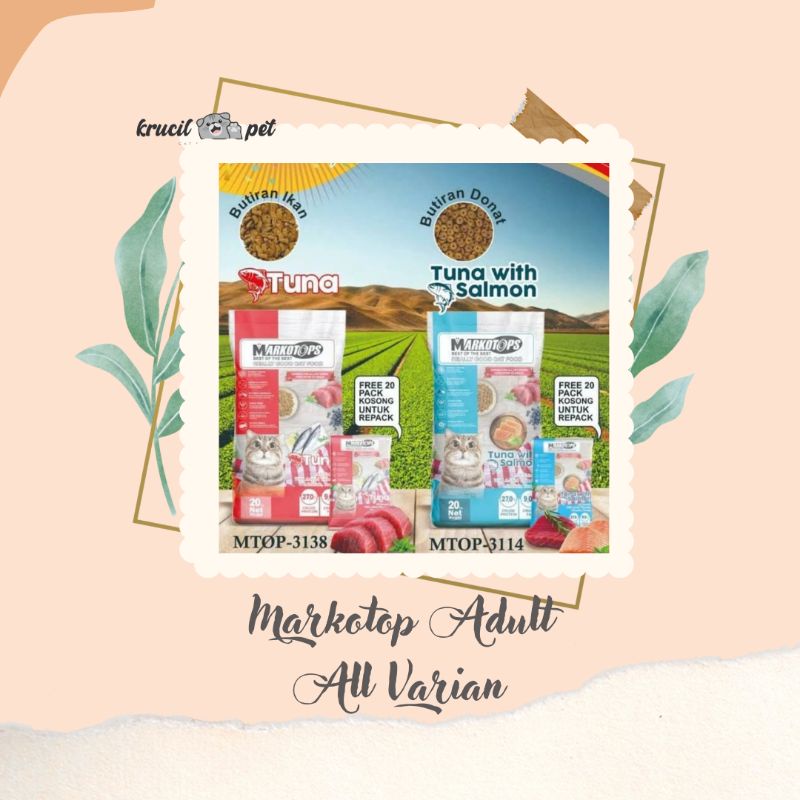 Jual Markotop adult all varian catfood 1 kg | Shopee Indonesia