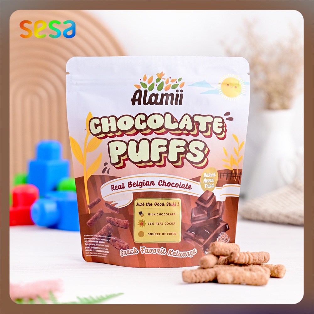 Jual Alamii - Chocolate Puffs 30 g (Snack Anak) | Shopee Indonesia