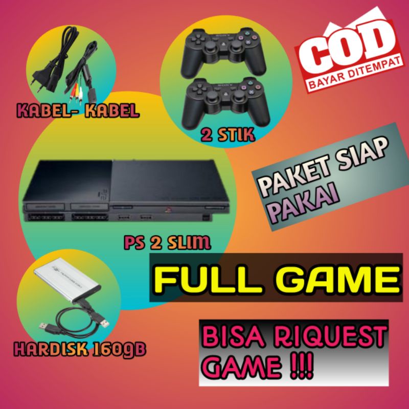 Jual ps2 slim baru hdd 160gb full game || matrix paket siap pakai full ...
