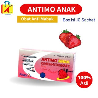 Jual Antimo Anak Obat Anti Mabuk Perjalanan 1 Box Isi 10 Sachet ...