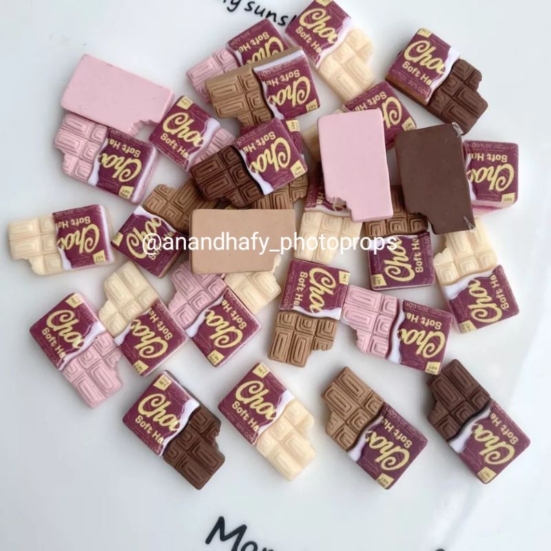 Jual Permen coklat resin palsu mini buatan artificial chocolate batang ...
