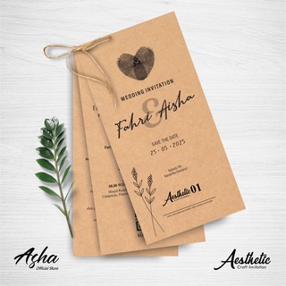 Jual UNDANGAN PERNIKAHAN AESTHETIC - UNDANGAN NIKAH AESTHETIC BWC TALI ...