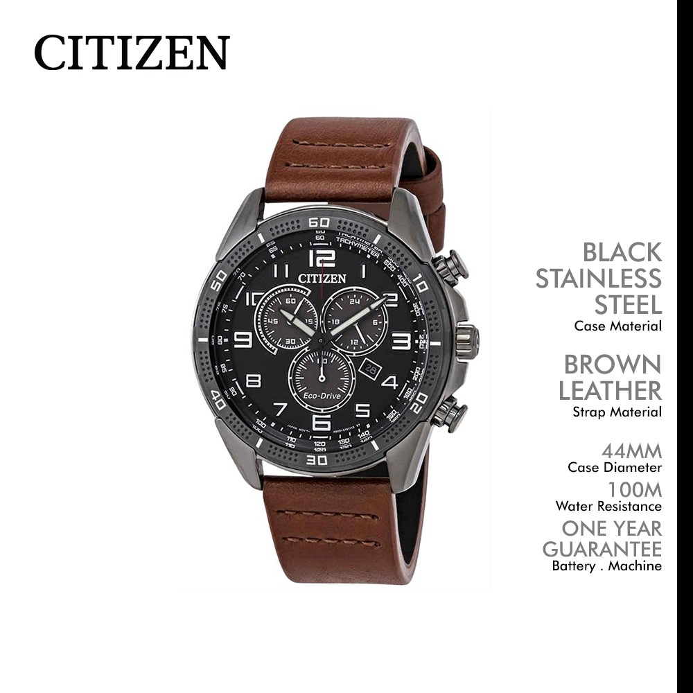 Jual Jam Tangan Citizen Original Eco-Drive AT2447-01E Black Dial with ...