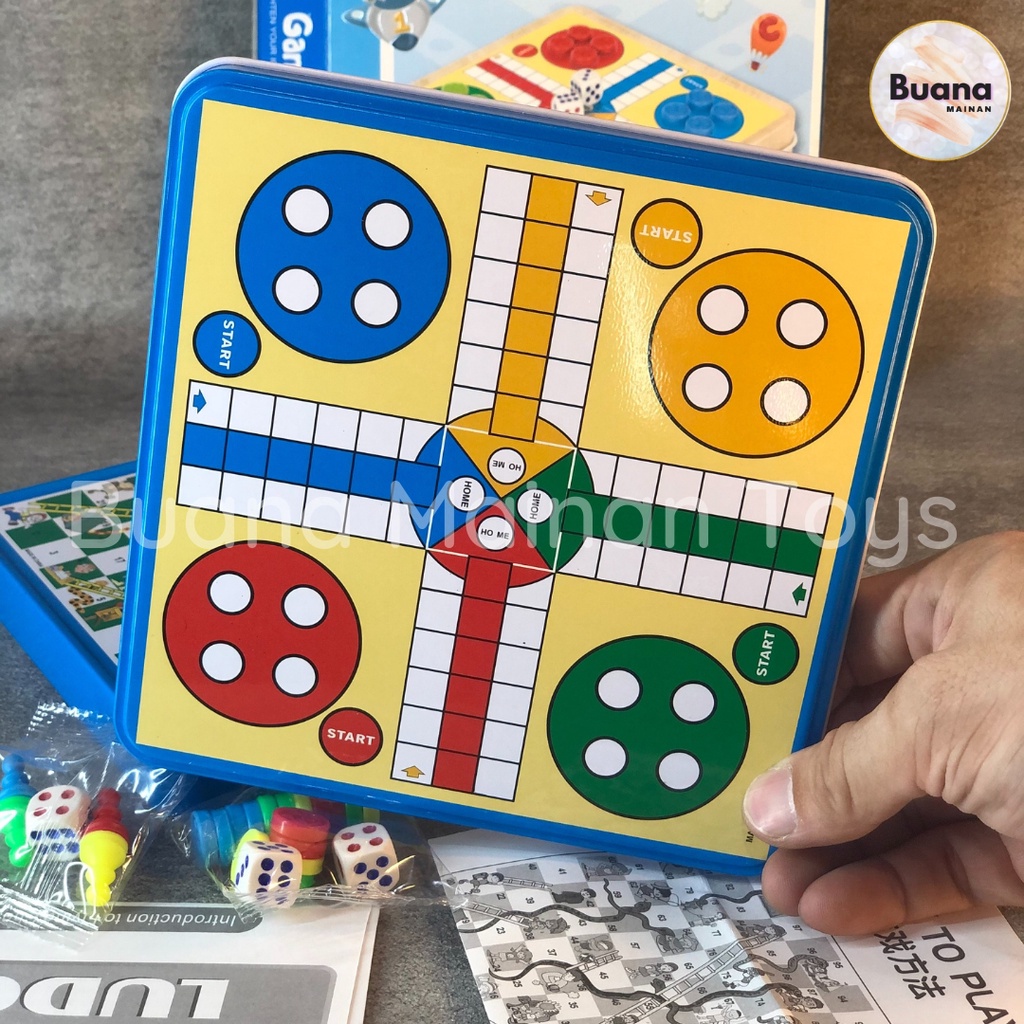 Jual BOARD GAME 2 IN 1 LUDO SNAKE LADDER MAINAN EDUKASI ANAK MAGNET ...