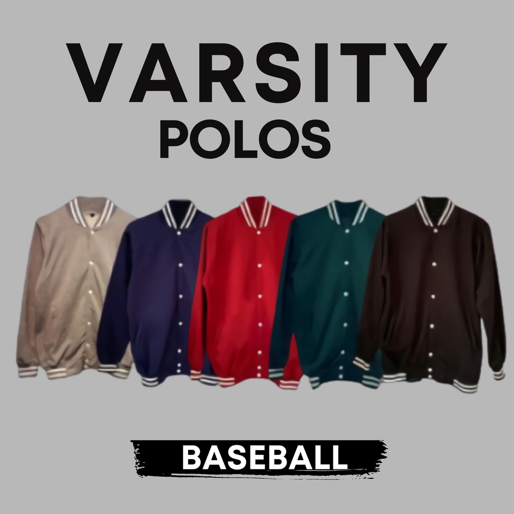 Jual Jaket Varsity Baseball polos custom sablon | Shopee Indonesia