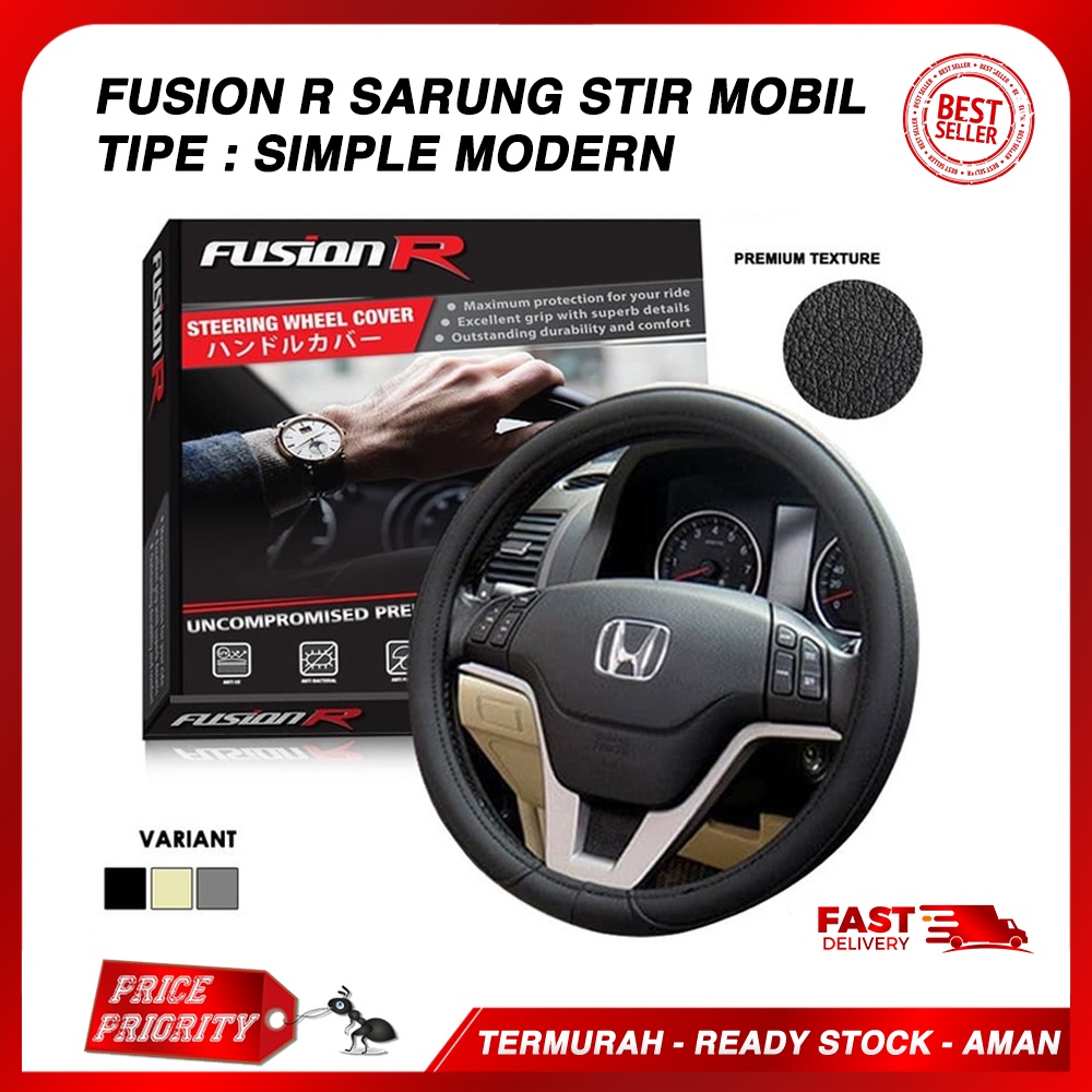 Jual FUSION R Cover Stir Sarung Setir Mobil Kulit Simple Modern Comfort ...