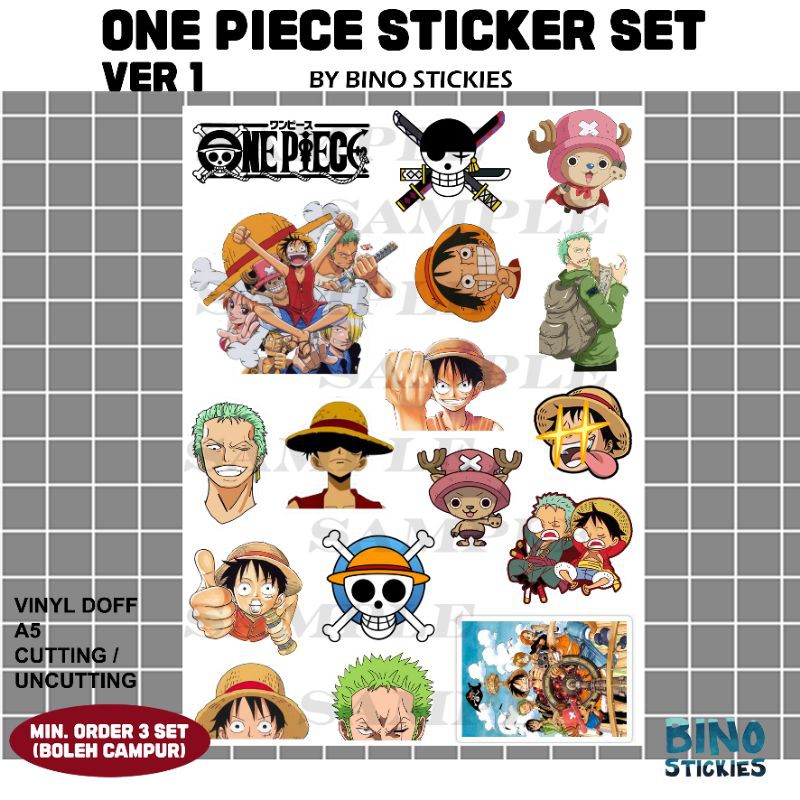 Jual One Piece Sticker Set / Stiker Anime / Stiker Case HP / Stiker ...