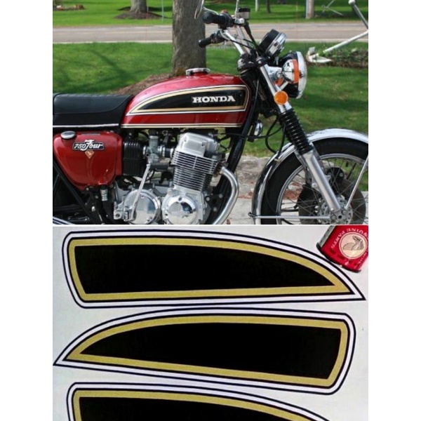 Jual PAIR HONDA CB750 FOUR CB 750 FOUR GAS FUEL TANK STRIPES GRAPHIC ...