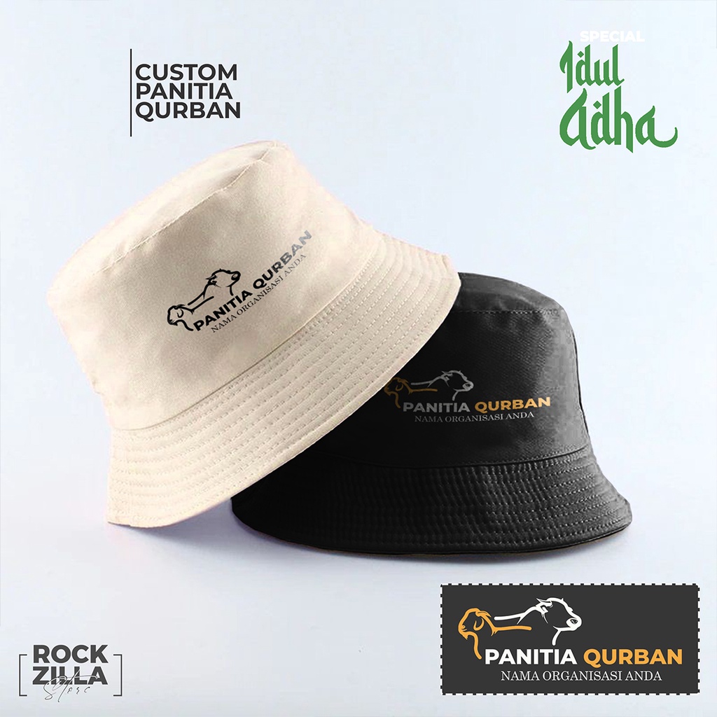 Jual Topi Bucket Hat Premium Spesial Idul Adha Panitia Kurban Custo ...