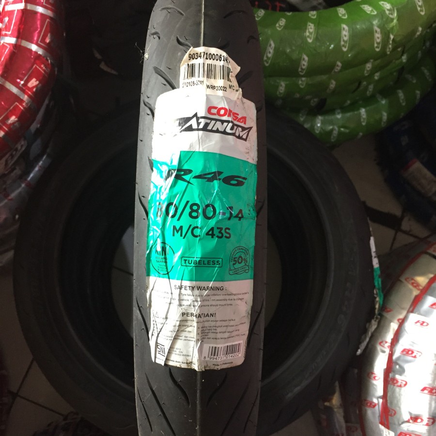 Jual BAN MOTOR CORSA R46 80/80-14 RACETYPE TUBELESS | Shopee Indonesia