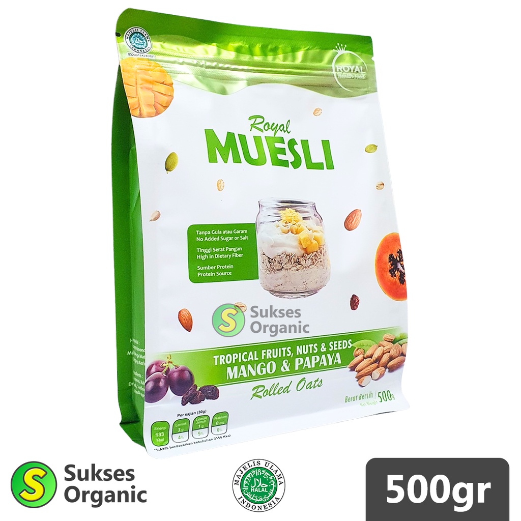 Jual Royal Muesli MANGO Papaya Rolled Oats 500gr | Shopee Indonesia