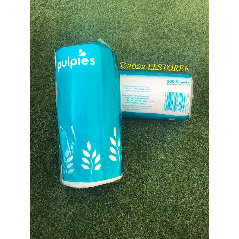 Jual PULPIES Tissue Dapur SINGLE PACK - Kitchen Towel Roll 1 ply 200 ...