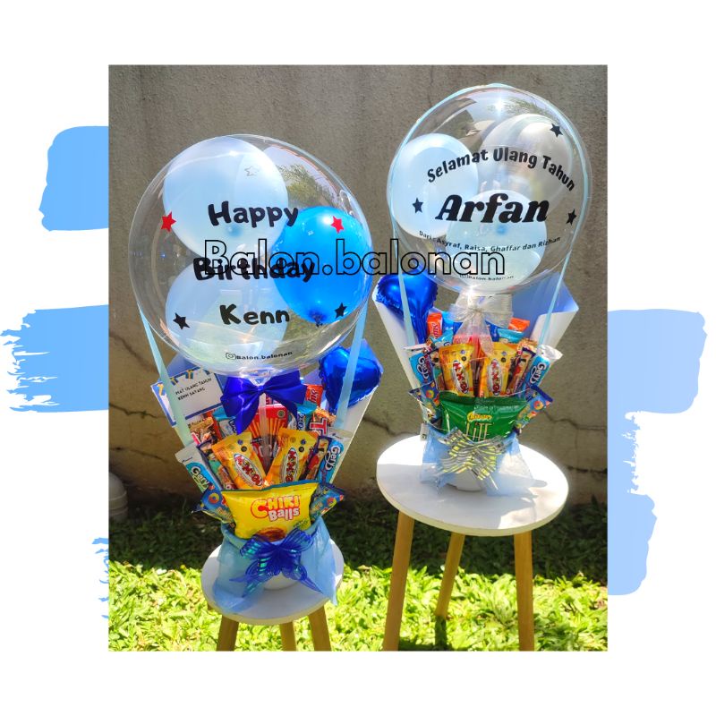 Jual Balon udara snack standar size kecil - READY Balon snack buket ...