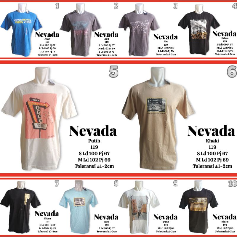 Jual NEVADA T-SHIRT KAOS OBLONG ORIGINAL FULL TAG LABEL DAN PRICE TAG MATAHARI | Shopee Indonesia