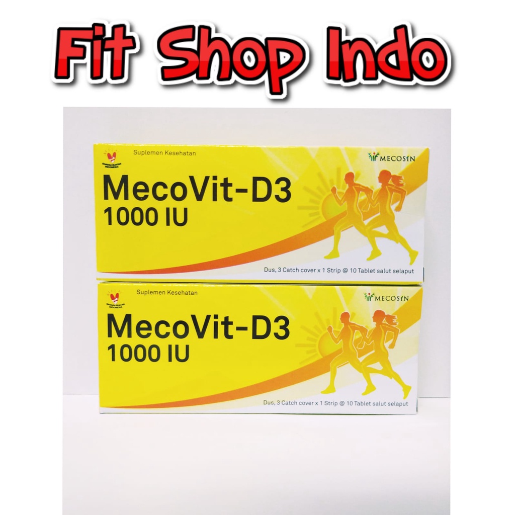 Jual MecoVit D3 1000IU Vitamin D3 1 box isi 30 Tablet | Shopee Indonesia