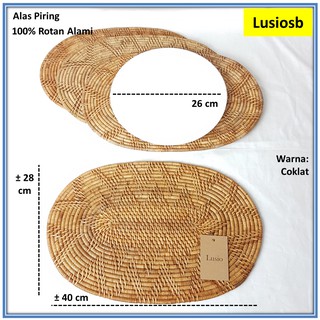 Jual Alas Piring Rotan Oval / Tatakan Piring / Rattan Placemat ...