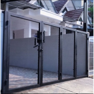 Jual pintu pagar minimalis modern motif expanda / pagar expanded simpel ...