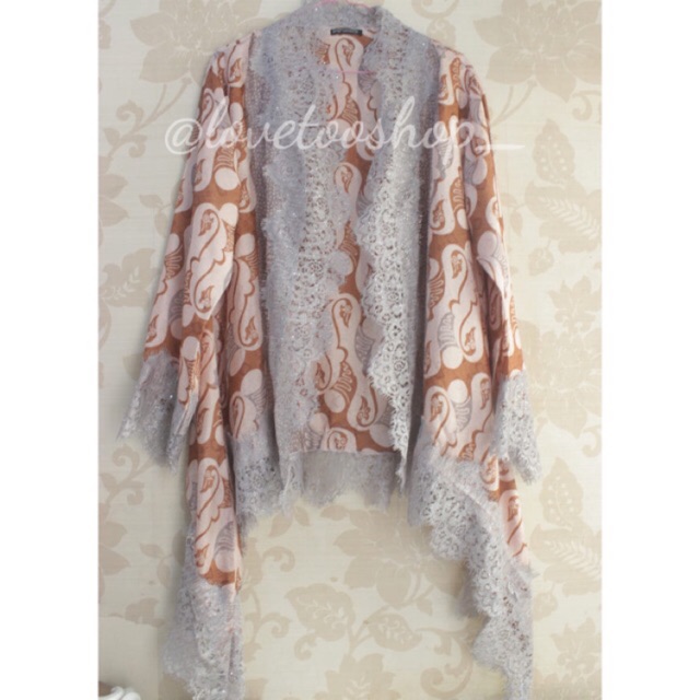 Jual READY STOCK Outer batik with lace / outer batik viscose murah ...