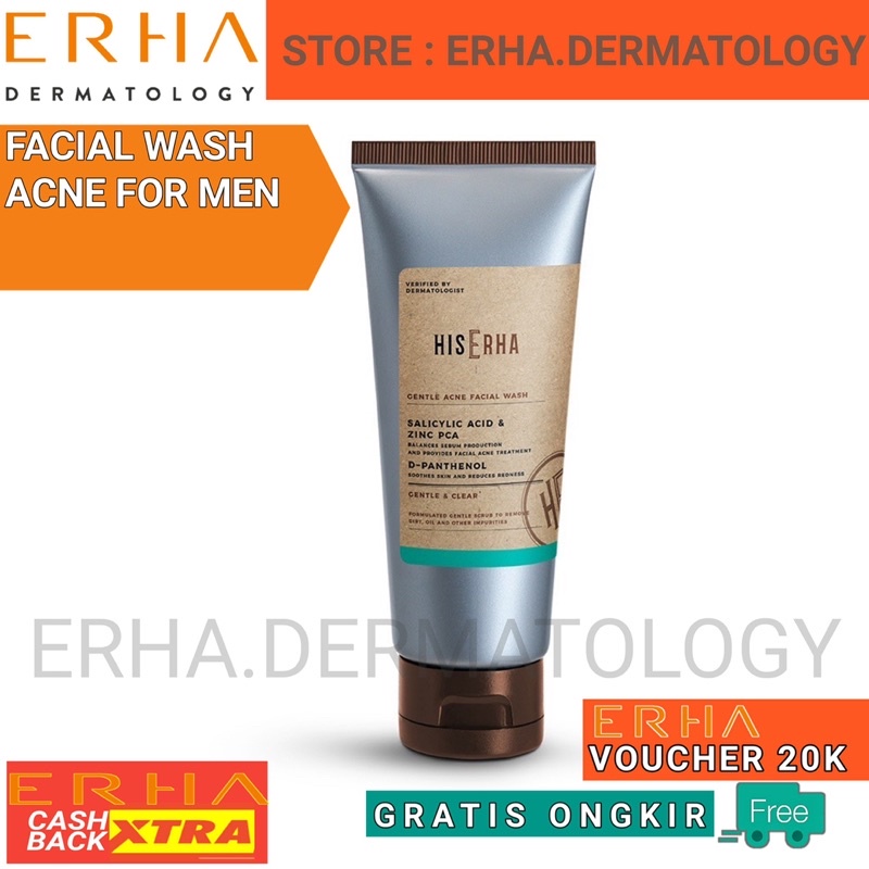 Jual ERHA DERMATOLOGY - HIS ERHA Booster Facial Wash with Niacinamide ...