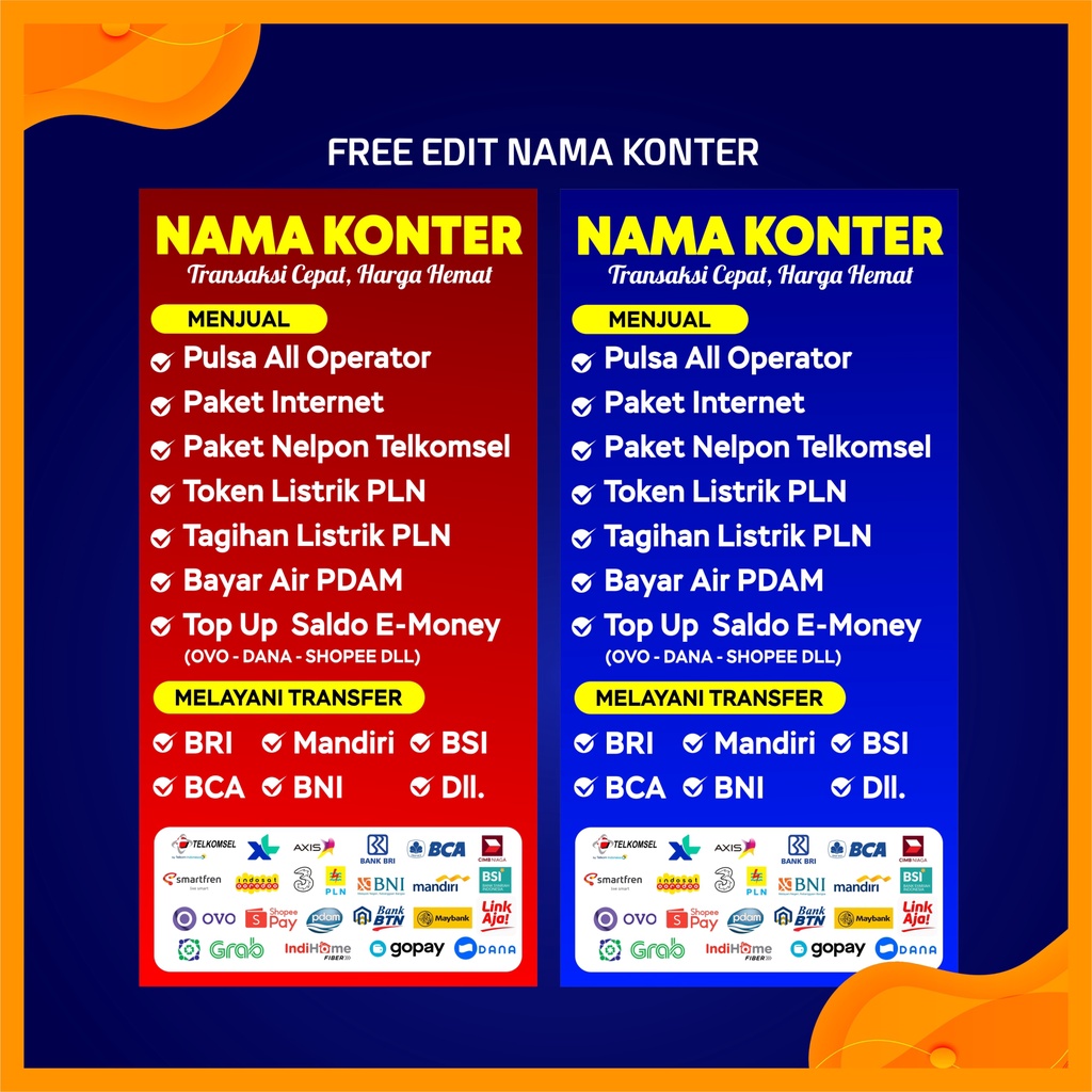 Jual SPANDUK JUAL PULSA BERDIRI Indonesia|Shopee Indonesia