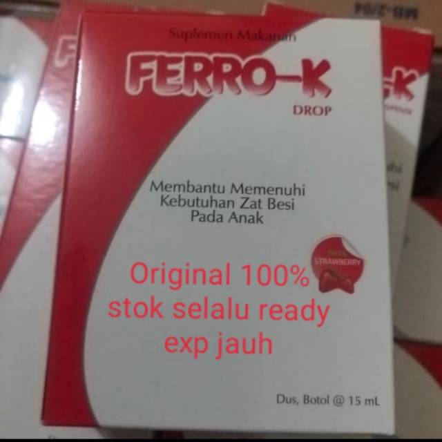 Jual FERRO-K DROP isi 15ml / VITAMIN ZAT BESI UNTUK BAYI & ANAK ...