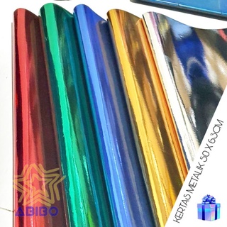 Jual Kertas METALIK untuk bungkus kado plastik parcel pembungkus kertas ...