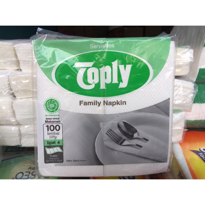 Jual Tissue Toply Family Napkin 100 lembar Tisu Makan Indonesia|Shopee ...