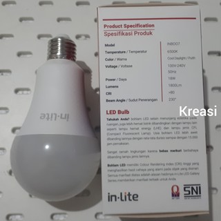 Jual INLITE LED BULB E27 18 WATT LAMPU GALAXY SERIES INB007 IN-LITE ...