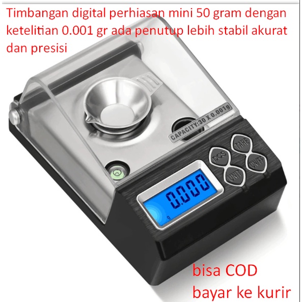 Jual Timbangan digital perhiasan mini 50 gram dengan ketelitian 0.001 ...