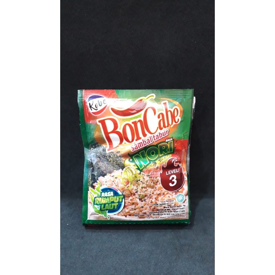 Jual BONCABE SAMBAL TABUR NORI LEVEL 3 ISI 6 SACHET x 4 GR | Shopee ...