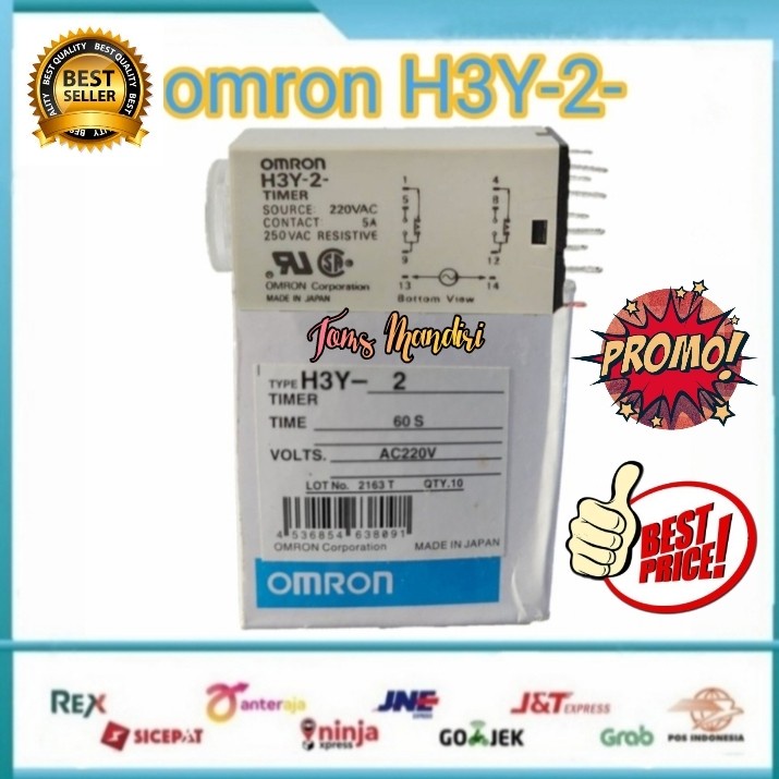 Jual Timer Relay Omron H3Y-2 220v 60s | Shopee Indonesia