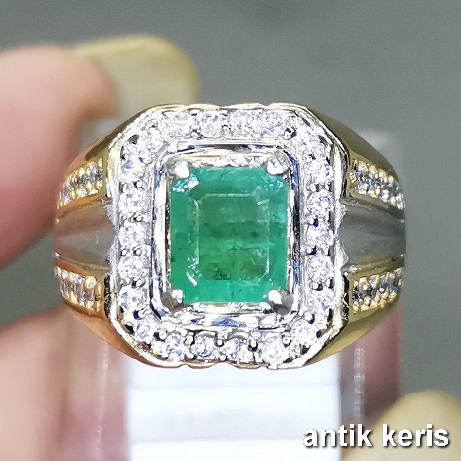 Jual Batu Cincin Akik Permata Hijau Green Zamrud Emerald Beryl Berkwalitas | Shopee Indonesia
