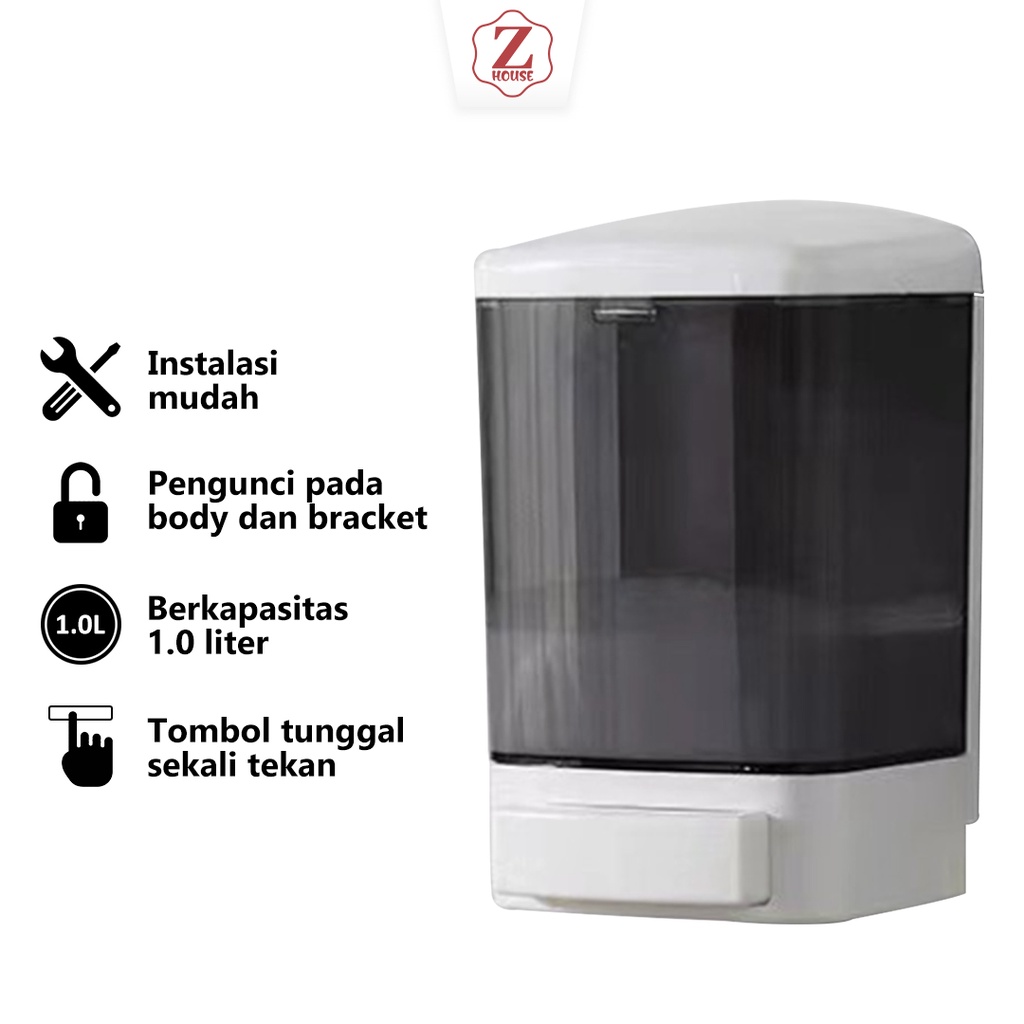 Jual DISPENSER SABUN CAIR SINGLE 1 LITER / TEMPAT SABUN CAIR DINDING ...