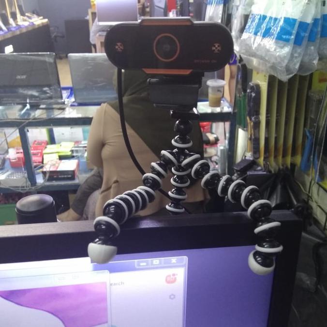 Jual Tripod Flexible Webcam simple taruh di Meja dan diatas monitor ...