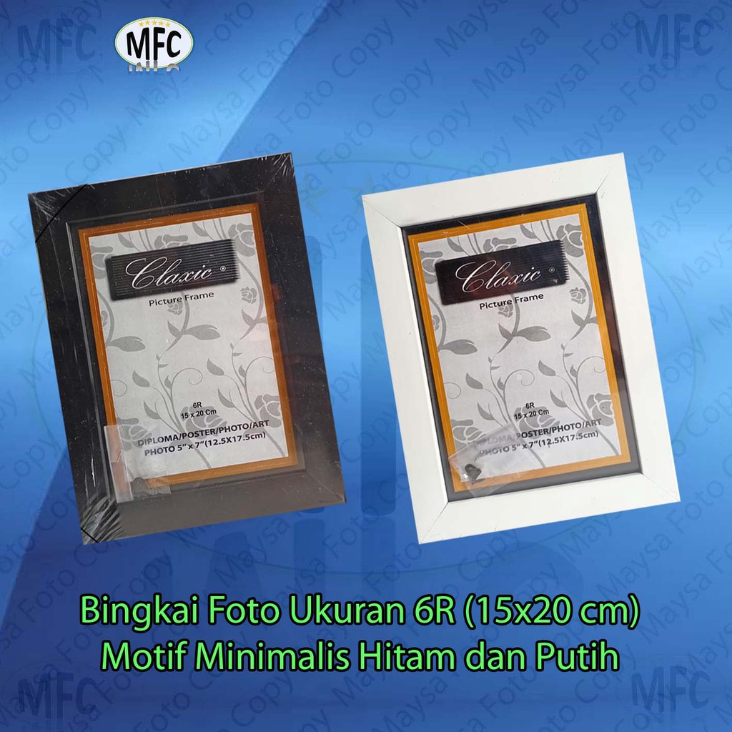 Jual Bingkai foto 6R (15x20 cm) Minimalis Hitam dan Putih | Shopee ...