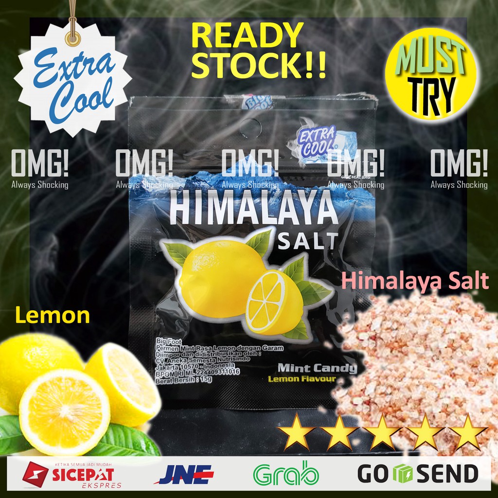 Permen Himalaya Salt Mint Candy Lemon Flavour Extra Cool Big Foot ...