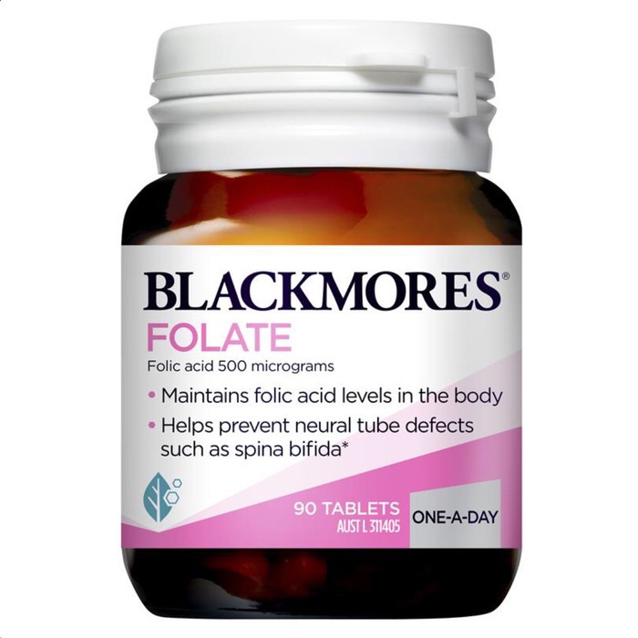Jual Blackmores Folate Maintains Asam Folic Acid 90 Tabs Vitamin Ibu ...