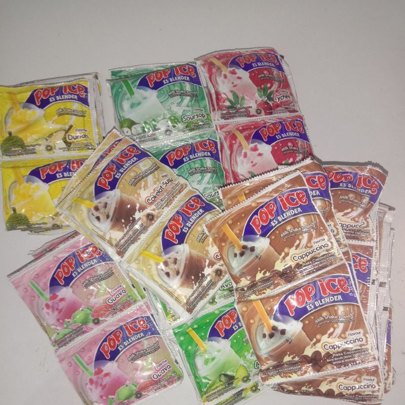 Jual Pop ice / Es blender Termurah / 10 Saset / Renceng Berbagai rasa ...