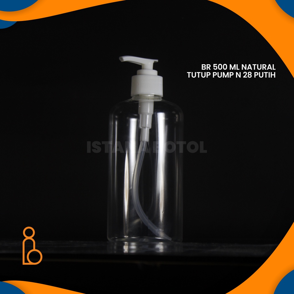 Jual BOTOL PUMP 500ML HANDSOAP / BOTOL POMPA 500 ML BOTOL PLASTIK HAND WASH PET NATURAL BENING ...