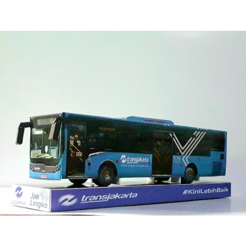 Jual Miniatur PaperCraft Bus Transjakarta SCANIA ( Bus way ) Indonesia ...