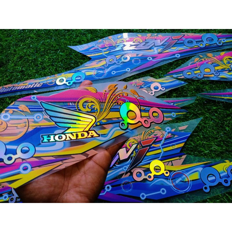 Jual Striping Beat Deluxe 2021 Transparan Hologram Custom Wms | Shopee ...