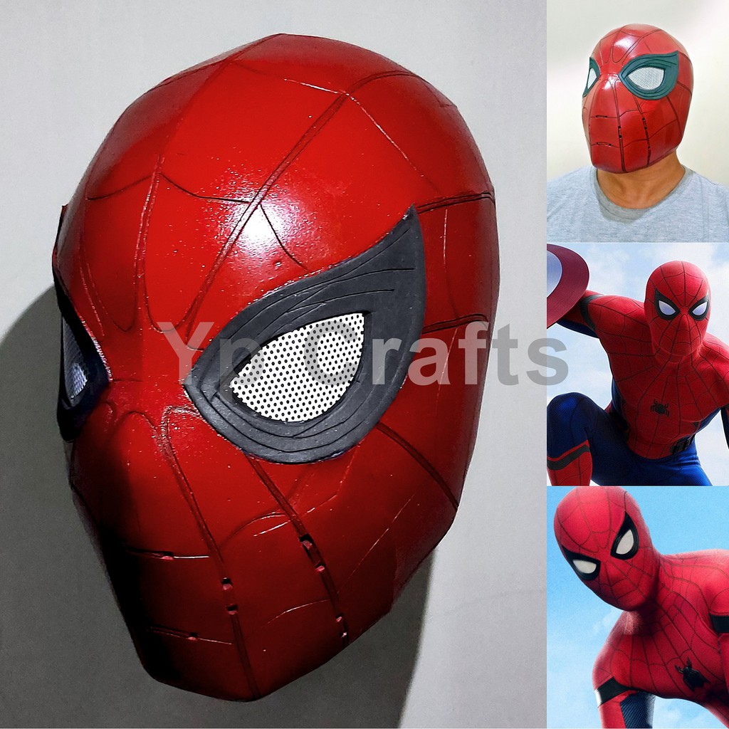 Jual Topeng Spiderman Homecoming Avengers Tom Holland Peter Parker ...