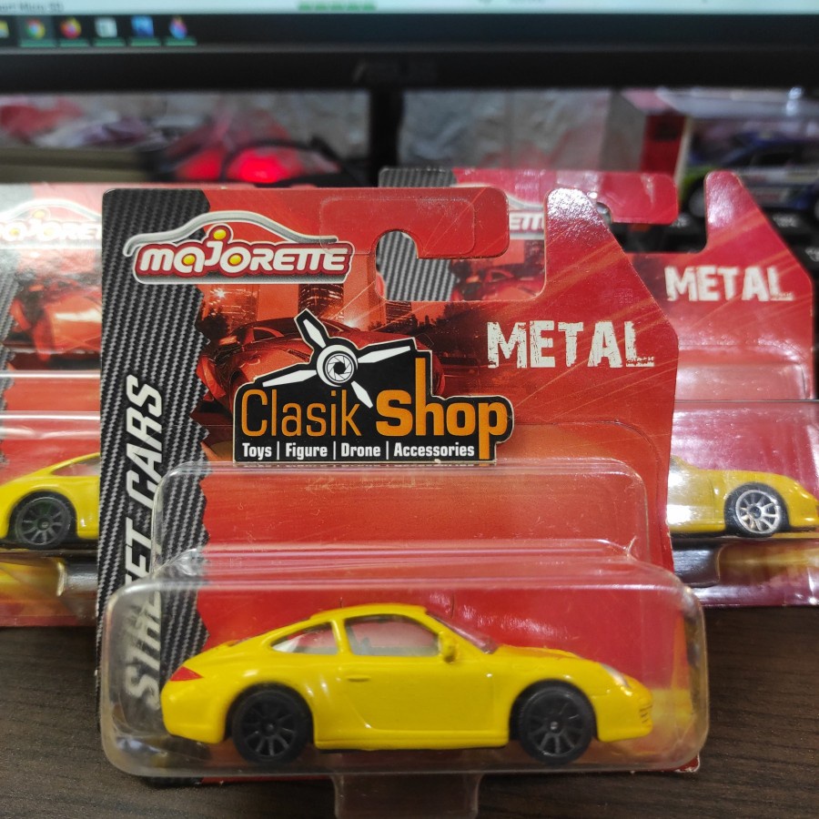 Jual Majorette Street Cars Metal 1:64 Porsche 911 Carrera Yellow RARE ...