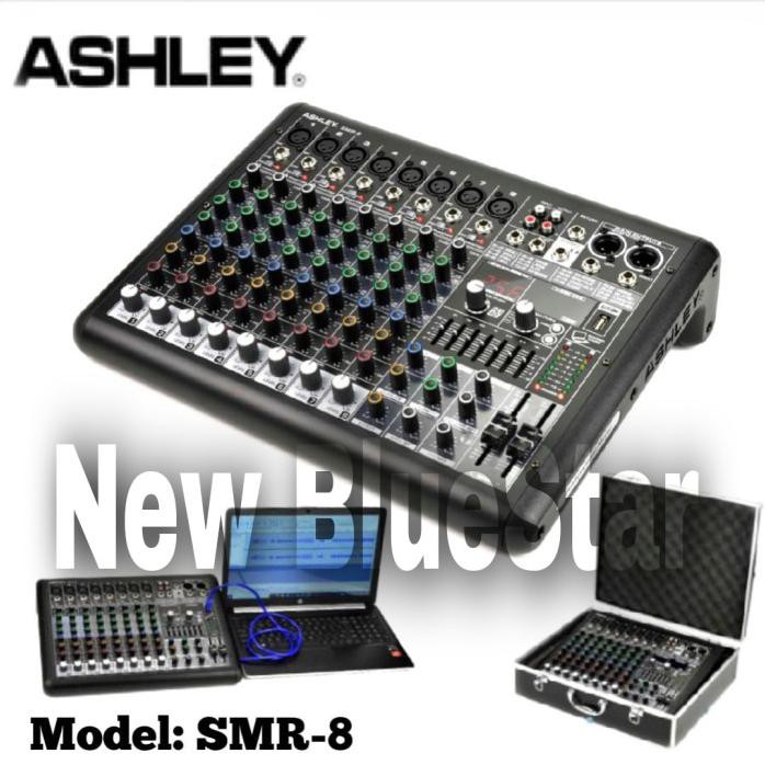 Jual MIXER AUDIO/AMPLIFIER ASHLEY SMR 8 ORIGINAL 8 CHANNEL USB BLUETOOTH | Shopee Indonesia