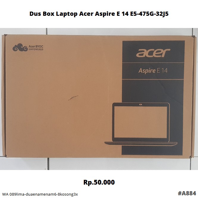 Jual Dus Box Laptop Acer Aspire E 14 E5-475G #A884 | Shopee Indonesia