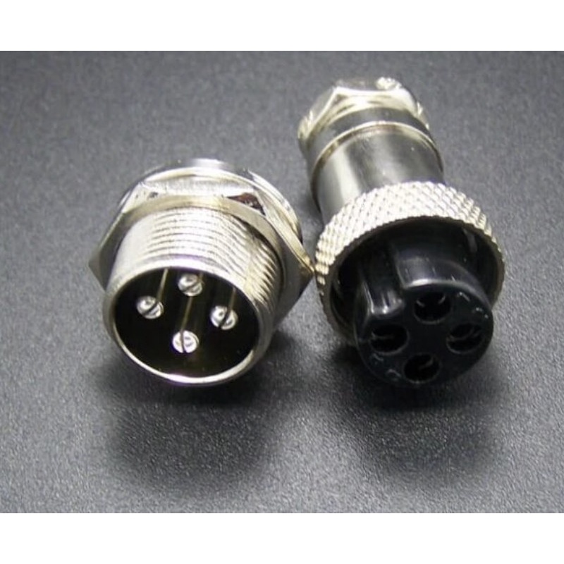Jual GX16 4p Jack Aviation Plug Socket Konektor GX-16 16mm soket 4 p ...