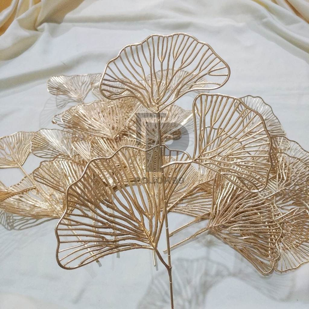 Jual Bunga Ginko Artificial Gold/Daun Kipas | Shopee Indonesia