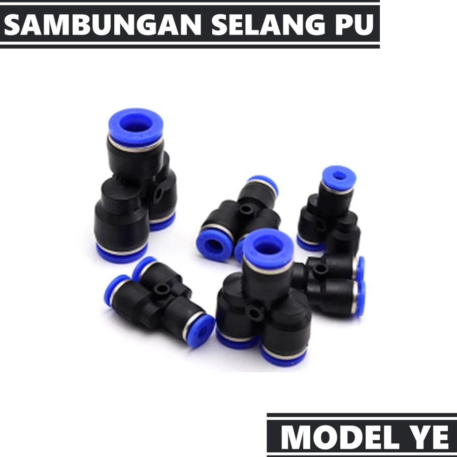 Jual Sambungan Selang Pu 3 Arah Model Y - Konektor Model Y untuk Selang ...