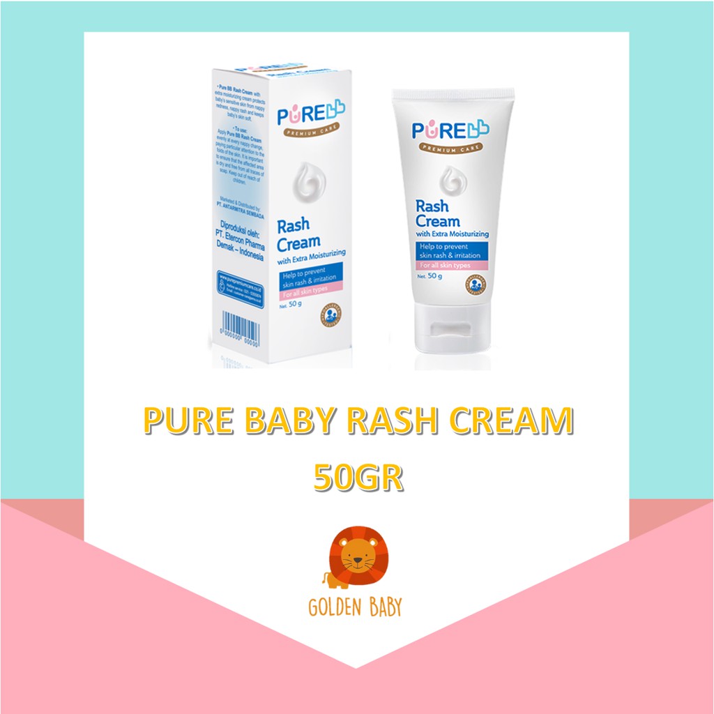 Jual Pure BB Baby Rash Cream 50 gr Krim Anti Ruam Bayi 50gr | Shopee ...
